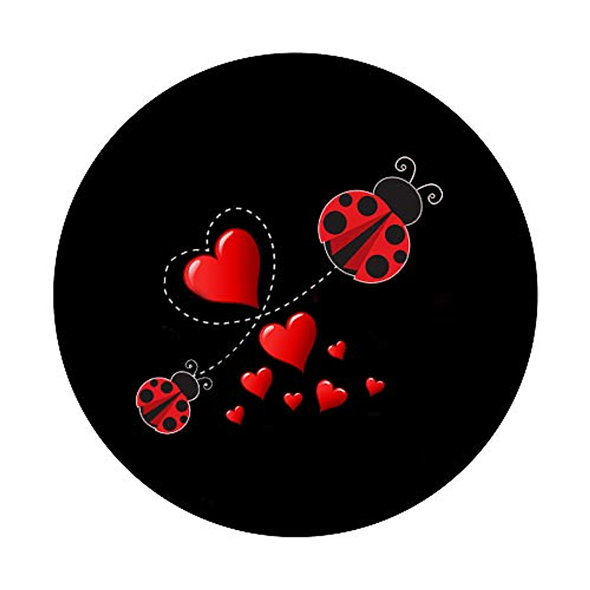 Ladybugs With Hearts PopSockets PopGrip: Swappable Grip for Phones & Tablets