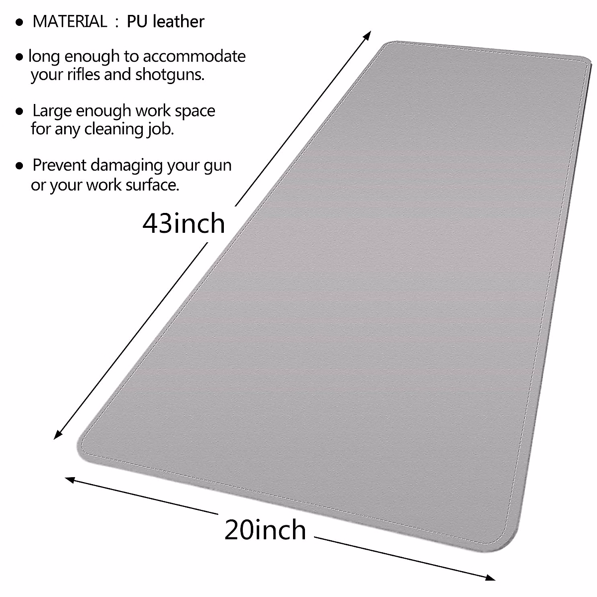 PHILSKY Gun Cleaning Pad,Large Gun Cleaning Mat-43"x20",Waterproof/Durable - Protects Surfaces/Oil & Solvent Resistant