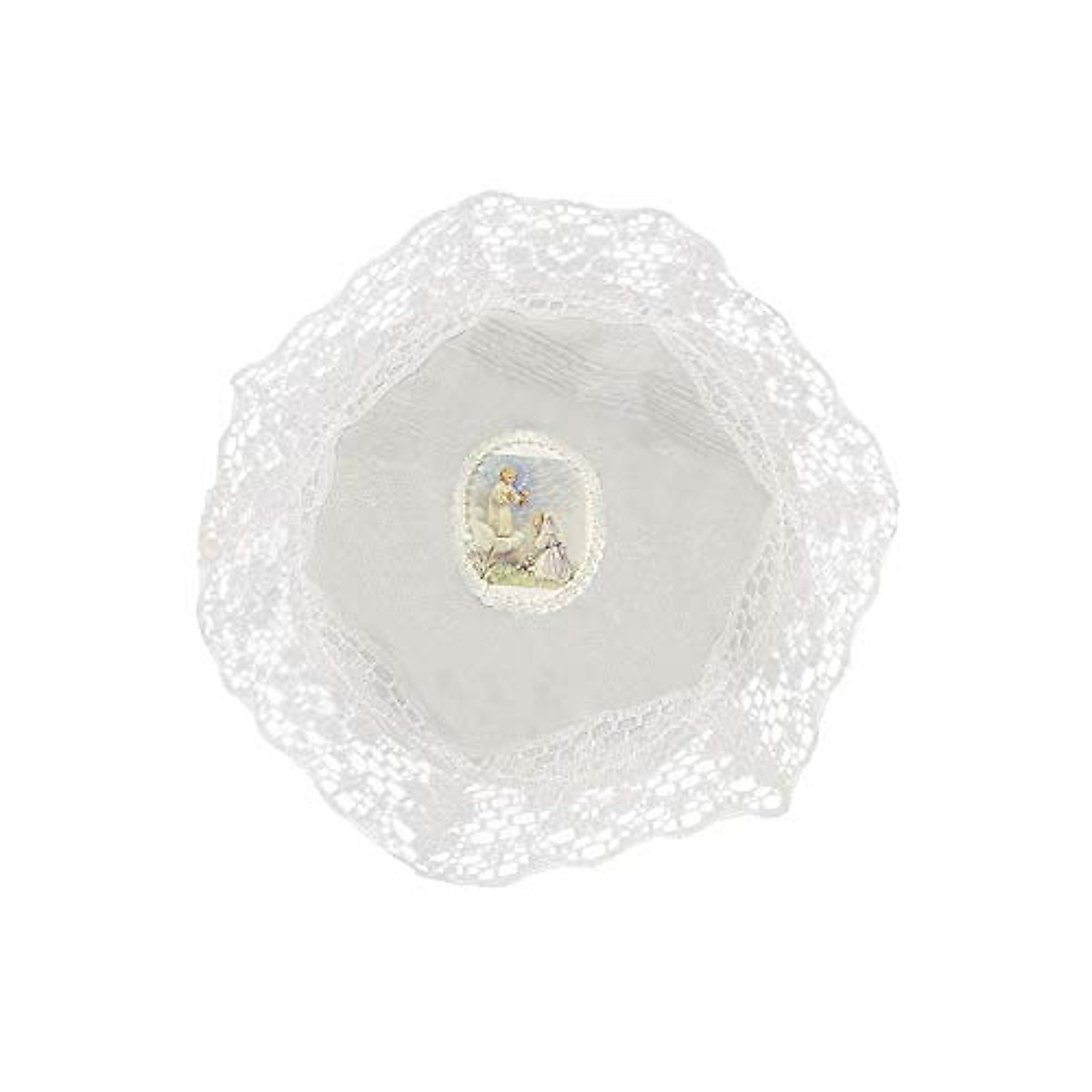 Lito First Communion Candle Set for Girls - White Silver Cross Candle Set Kit for Holy 1st Communion - English