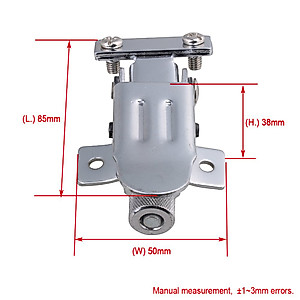 Lovermusic Silver 85x50mm Metal Type B Strainer Throw Off Butt End Set Replacement for Snare Drum