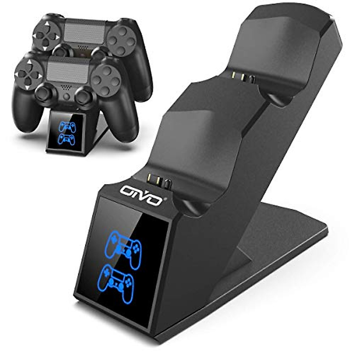 PS4 Controller Charger, PS4 Charger USB Charging Dock Station Compatable with Dualshock 4, Upgraded Fast-Charging Port for Playstation 4 Controllers