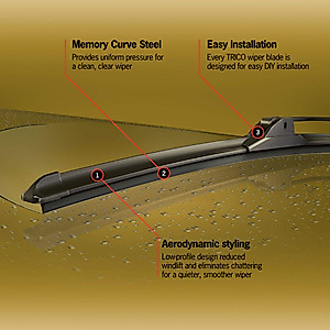 TRICO Gold™ (18-2626) 26 & 26 Inch Pack of 2 Automotive Replacement Windshield Wiper Blades for My Car Super Premium All Weather Beam Blade for Select Vehicle Models