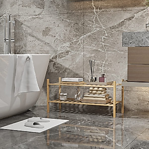 Z&L HOUSE 2-Tier Shoe Rack for Closet, Stackable Shoes Rack Organizer Free Standing Shoe Shelf for Entryway and Closet Hallway, Multifunctional Bamboo Rack in Different Combinations (2-Tier)