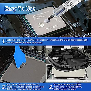 0.7oz / 20g HY710 3.17 W/MK Thermal Paste Tube Kit, High-Performance Thermal Compound Paste Silver Silicone Grease Heatsink for CPU, Processor, Computer, PS4, All Cooler Master