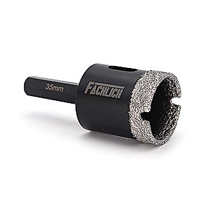 FACHLICH 1-3/8 Inch Diamond Hole Saw for Porcelain Tile Granite Marble Brick