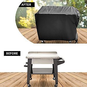 Youlvy Outdoor Grill Table Cover for Cuisinart CPT-194 Outdoor Stainless Steel Grill Prep Table, Waterproof Patio Prep Table Cover Grill Cart Cover All Season Protection