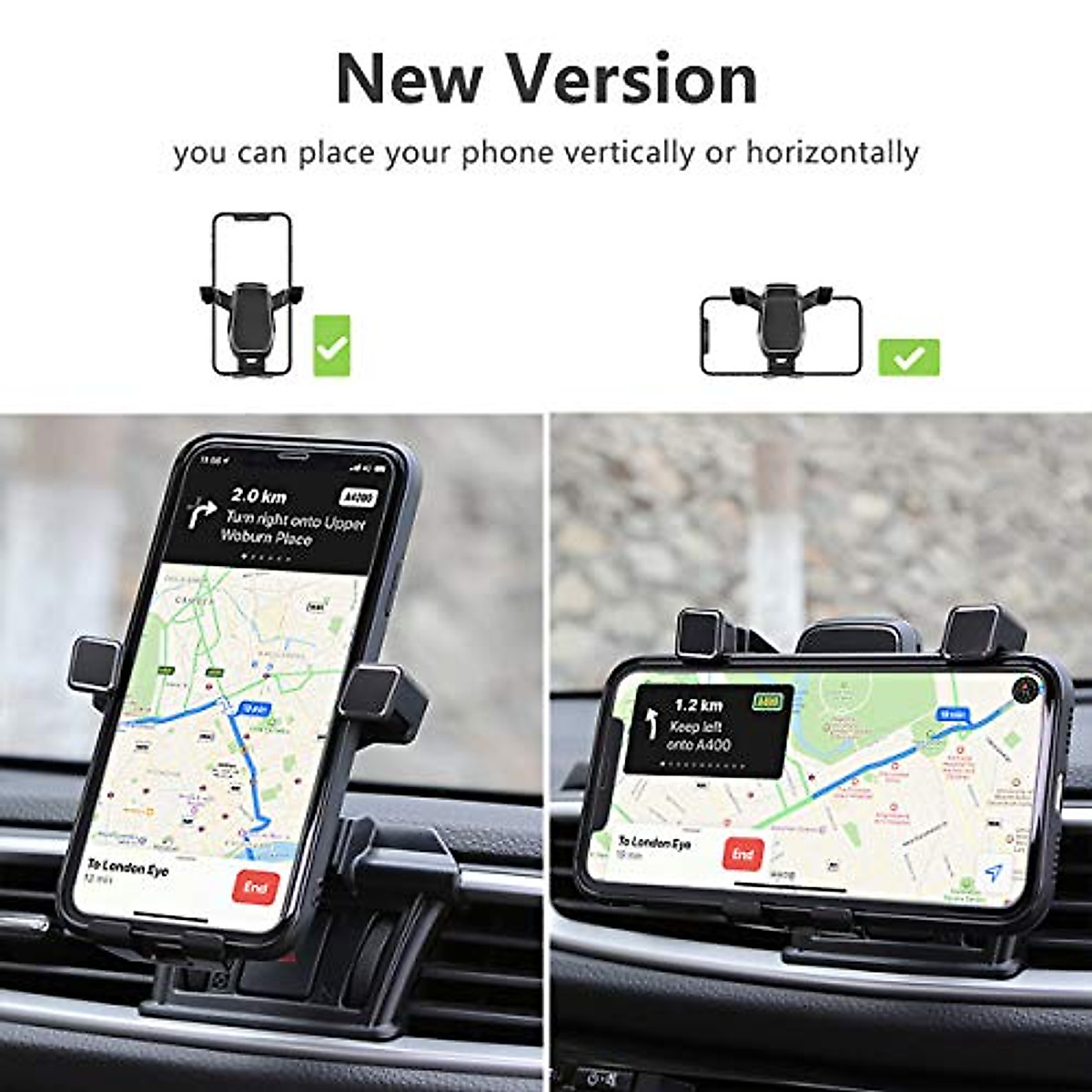 AYADA Phone Holder Compatible with Nissan Rogue, Phone Holder Phone Mount Upgrade Design Gravity Auto Lock Stable Easy to Install Rogue Accessories Sport S SV SL 2014 2015 2016 2017 2018 2019 2020