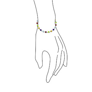 Romantic Natural Multicolor Citrine, Peridot, Garnet, Aquamarine, & Amethyst Heart Shape Gemstone Tennis Bracelet For Women .925 Sterling Silver 7 Inch