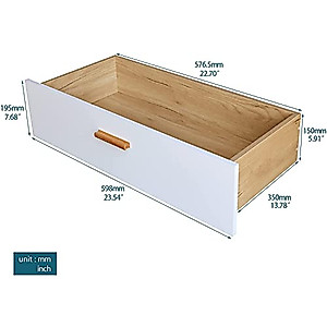 DMIDYLL Drawers Dresser Wood Nightstand for Bedroom, Living Room, Entryway, Nursery, Modern White Chest of Drawer, Storage Cabinet with Solid Wood Legs (6-Drawer)