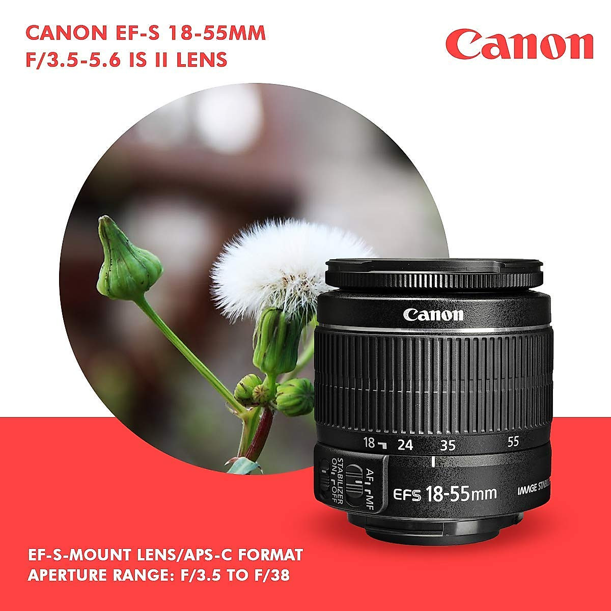 Canon T7 EOS Rebel DSLR Camera with EF-S 18-55mm f/3.5-5.6 is II Lens and Wide-Angle Lens Attachment + Battery Power Kit + 64GB SD Card Platinum Accessory Bundle