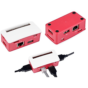 waveshare Ethernet/USB HUB HAT B with Box ABS Case for Raspberry Pi Zero/Zero W/2 W/Zero WH/2 WH,PC,with 1 RJ45 10/100M Ethernet Port, 3 USB Ports Compatible with USB2.0/1.1