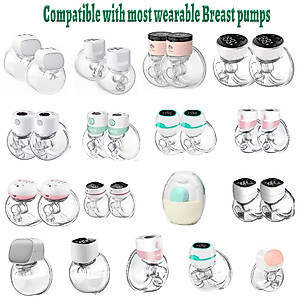 bliblo 6pcs Flange Insert 17mm, Compatible with TSRETE/Bellababy/Lansinoh/momcozy S9/S12/S9pro/S12pro,Wearable Breast Pump Shields/Flanges，Milk Collector 24mm Universal (17mm)