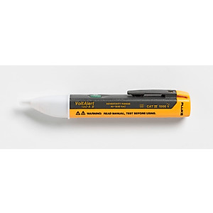 Fluke 1AC II VoltAlert Non-Contact Voltage Tester, Pocket-Sized, 90-1000V AC, Audible Beeper, 2 Year Warranty, CAT IV Rating