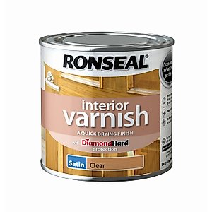 Ronseal RSLIVSCL250 Quick Dry Clear Satin Interior Varnish by Ronseal