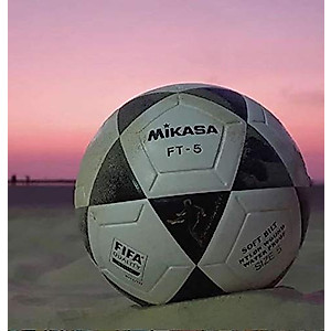 MIKASA Ball Pro 5 Ft-Foot-Volleyball, Black/White, 5–1301