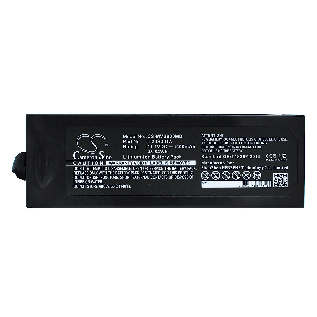 Rechargeable Battery LI23S001A Replacement for Mindray PM8000, VS800, PM7000(4400mAh Li-ion)