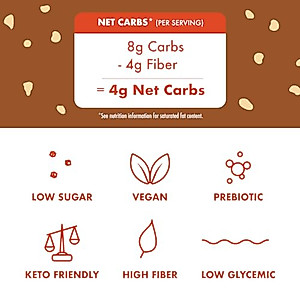 Rip Van Chocolate Hazelnut Wafer Cookies - Keto - Non-GMO - Healthy Snacks - Low Carb & Low Sugar (2g) - Low Calorie - Vegan - 16 Count