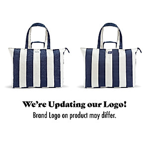 Fit & Fresh All The Things Weekender Bag for Women, Large Tote Bag For Women, Travel Bag For Women, Overnight Bag, Beach Bag, Extra Large Tote Bag With Compartments, Navy Stripe