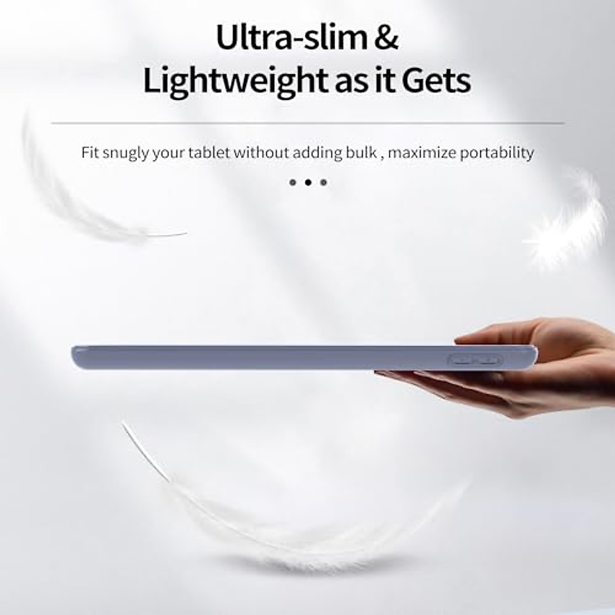 KenKe for iPad 9.7 Inch 6th / 5th Gen Case with Pencil Holder, Model A1822 / A1823 / A1893 / A1954, Trifold Stand & Soft TPU Back, Slim Protective Cover for iPad 6th Gen, Auto Sleep/Wake, Purple