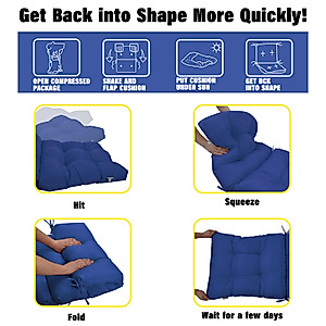 Kunste Adironack Chair Cushions Indoor Outdoor Furniture Replacement Cushions Patio Seating Cushions Navy Blue