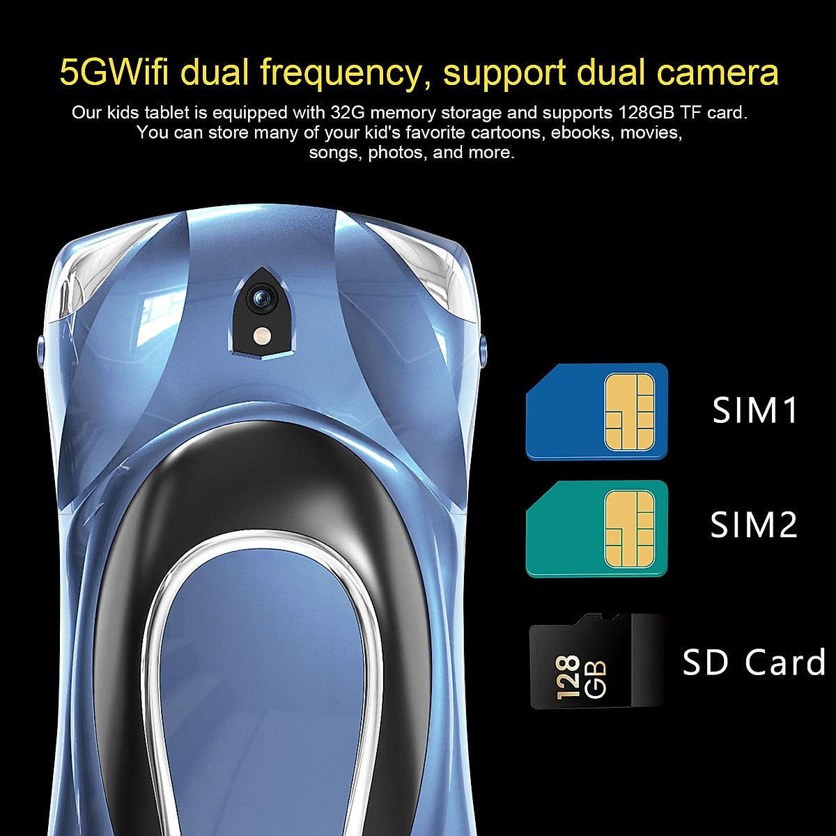 Baby Tablet Eye Protection Kids Tablet USA Plug 7 Inch Screen 100-240V Travel Home (US Plug)