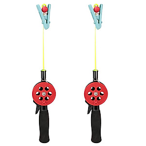 Diydeg Mini 2pcs Fishing Pole, 13.3in Kids Fishing Rod, for Ice Fishing Kids Fishing,