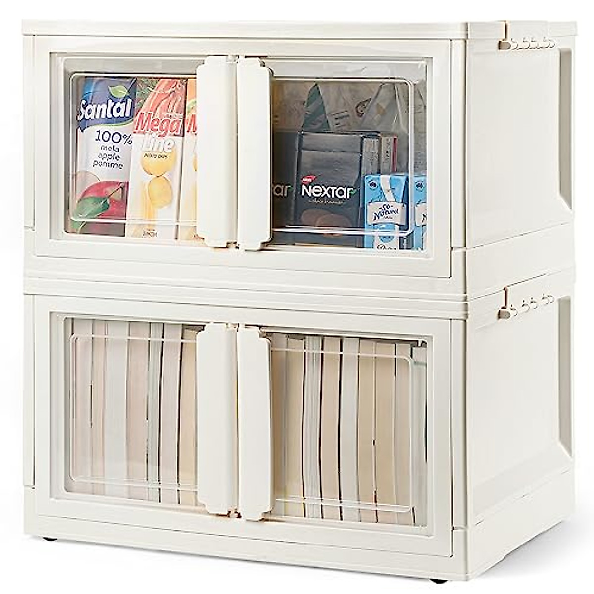 Homde 3 Pack Closet Organizer Stackable + 2 Pack Storage Bins 57.8QT with Lids and Wheels