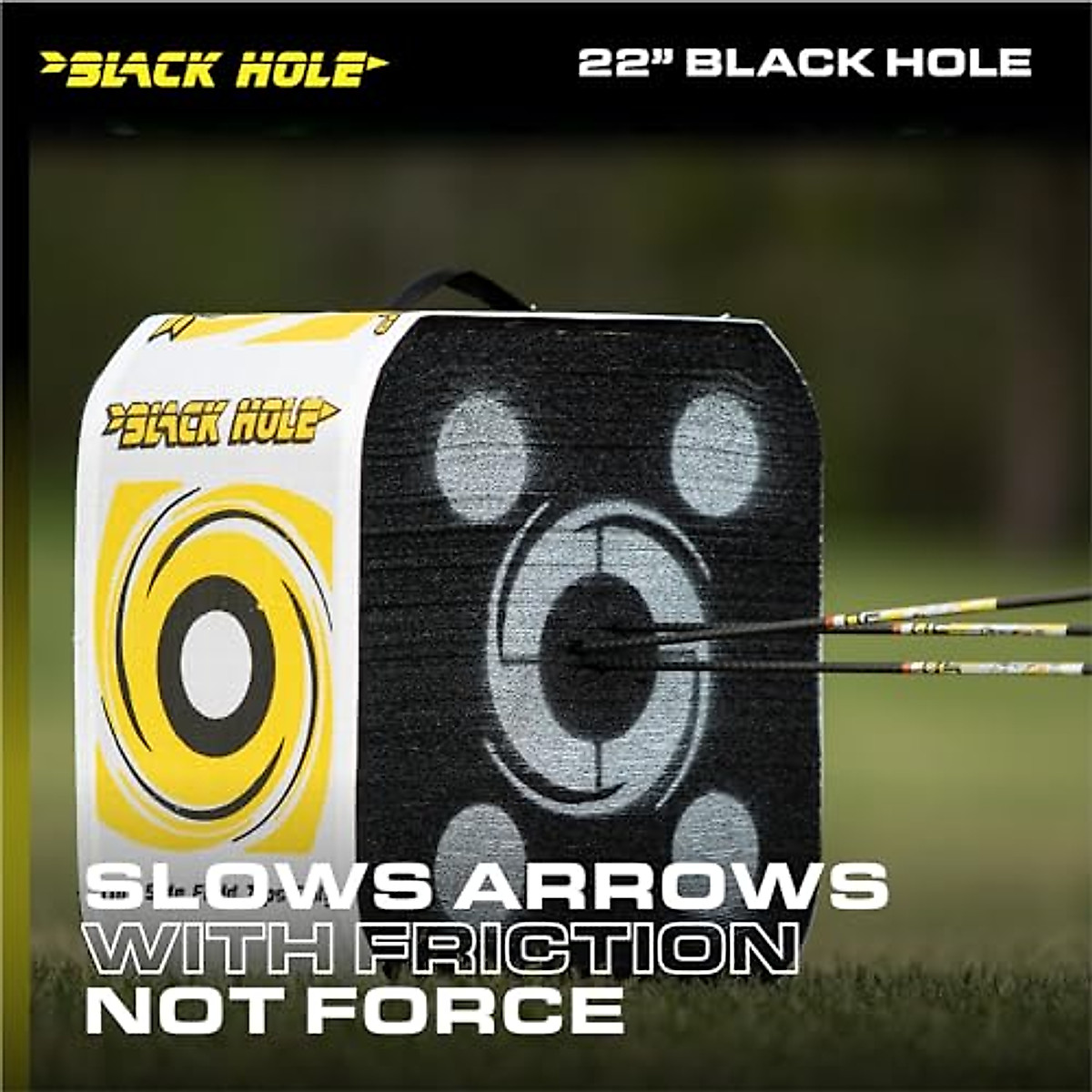 S4 Field Logic Black Hole 22 - 4 Sided Archery Target,yellow