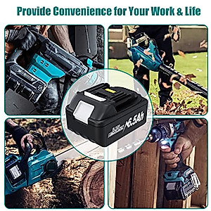 Bonacell Upgraded 6.5Ah 18V Replacement for Makita 18V Battery Compatible with Makita 18 Volt Battery BL1860 BL1850 BL1840 BL1830 BL1820 BL1815B LXT400 Cordless Power Tools 2Packs