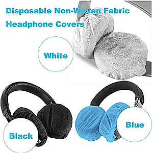 30 Pairs Disposable Earphone Earpad Cover, Earcup Cover, Headset Pad Isolation Cover (Black)