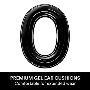 3M WorkTunes Connect + Gel Ear Cushions Hearing Protector with Bluetooth Wireless Technology, NRR 23 dB, Hearing protection for Mowing, Snowblowing, Construction, and Work Shops,Black