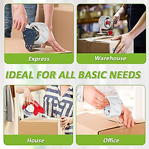 KAMOTA Packing Tape, 24 Rolls Heavy Duty Clear Packaging Tape for Shipping Packaging Moving Sealing, 1.88 inches Wide, 65 Yards Per Roll, Total 1560 Yards with 4 Dispensers