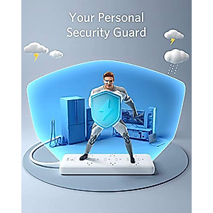 Anker Power Strip Surge Protector (2 × 4000 Joules), PowerExtend Strip 12 Outlets with Flat Plug, 1875W Output, 6ft Extension Cord, Dual Surge Protection for Office, Home