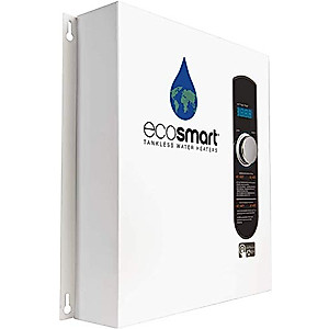 Ecosmart ECO 24 24 KW at 240-Volt Electric Tankless Water Heater with Patented Self Modulating Technology, 17 x 17 x 3.5