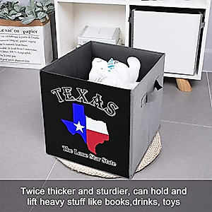 Texas, The Lone Star State Collapsible Storage Bins Basics Folding Fabric Storage Cubes Organizer Boxes with Handles