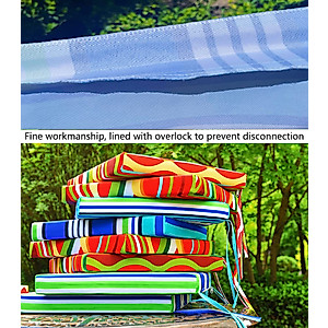 Outdoor Bench Cushion 48x17in Waterproof Patio Furniture Cushions Long Time Color Fastness Garden Sofa Settee Couch Swing Pads Thickened Sponge Filling Bench Cushions For Indoor Furniture/Blue