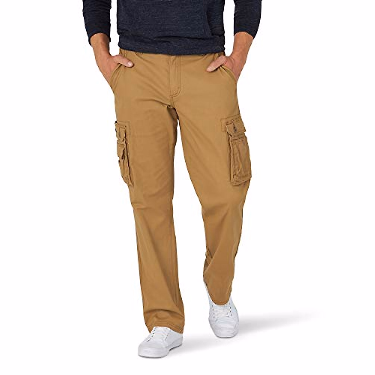 Lee Men's Wyoming Relaxed Fit Cargo Pant, Bourbon, 42W x 30L