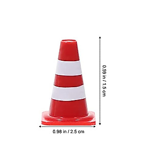 ibasenice 40pcs Table Decoration Boys Play Early Barricade Prop Girls Cognitive Favors Signs Road Barrier Toys Cones Pretend Miniature Toy Teaching Activity Cones- for Photo Landscape Aids