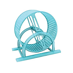 Hamster Running Exercise Wheel, Pet Quiet Running Rotating Exercise Wheel Toy Rodent Hamster Guinea Pig Chinchilla Large Wire Cage Easy to Attach to Small Animals (Blue)