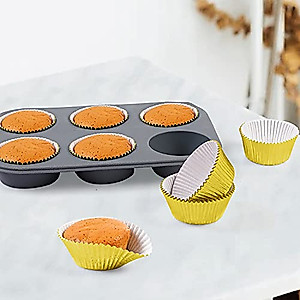 Gifbera Gold Foil Muffin Cupcake Liners/Baking Cups Standard Size, 100-Count
