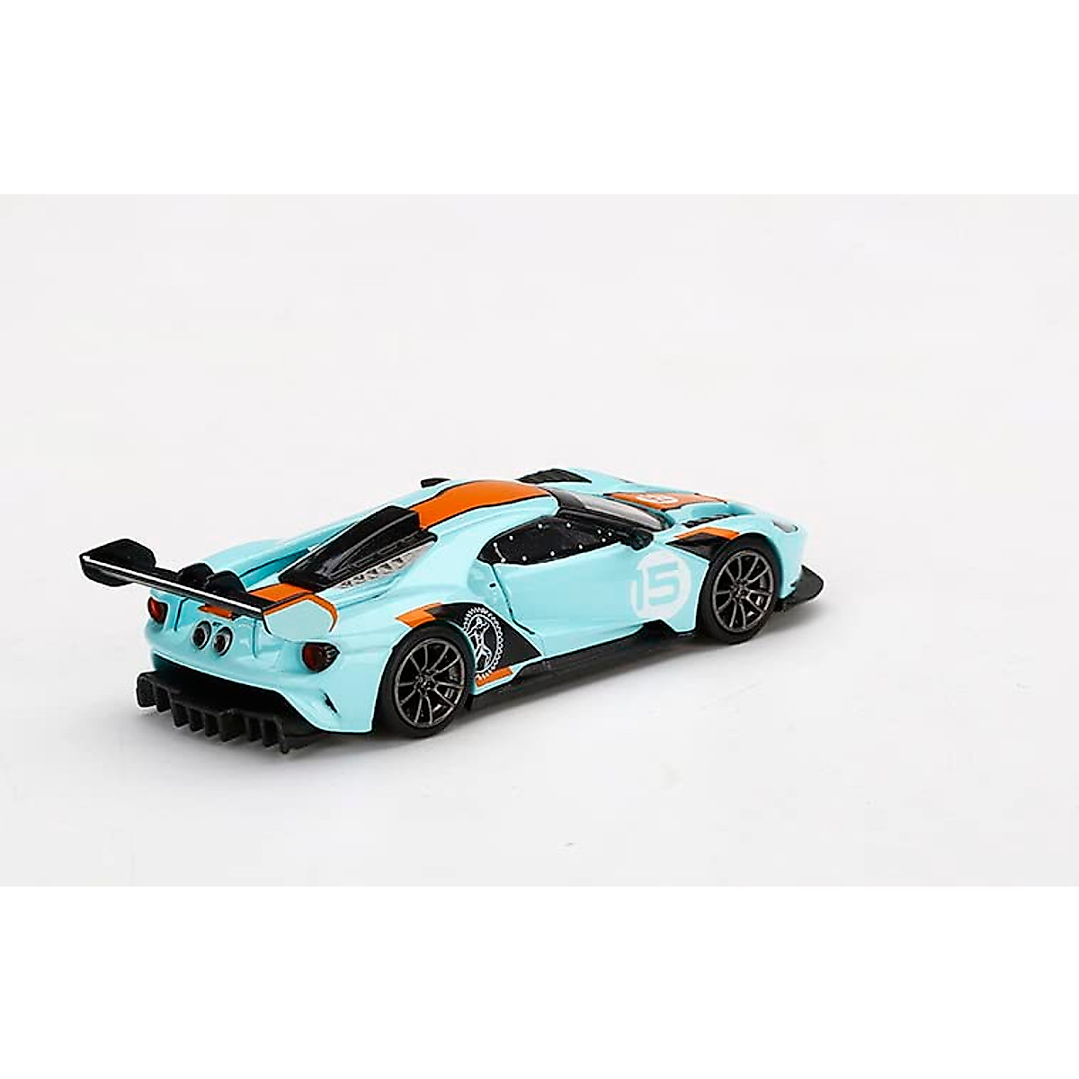 True Scale Miniatures Model Car Compatible with Ford GT MK II #15 Blue Orange Limited Edition 1/64 Diecast Model Car MGT00359