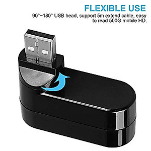 Lysee Cable Winder - TINFTEK Rotatable Mini 3 Ports USB HUB 2.0 USB Splitter Adapter for Notebook/Tablet Computer PC Peripherals High Speed USB Hubs