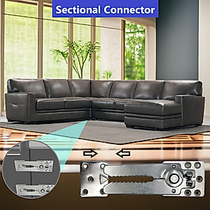 Merrian Living Sectional Couch Connectors, 2 Pack Couch Clips, Sofa Connectors, Furniture Hardware with Screws.