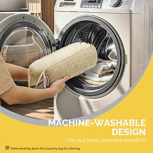 fowong Door Draft Stopper 30 Inch Weighted Under Door Draft Blocker, Soundproofing Noise Stopper Block Cold Air/Wind/Breeze, Oatmeal