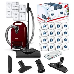 Miele Complete C3 SoftCarpet HEPA Canister Vacuum Cleaner with SEB228 SoftCarpet Powerhead Bundle - Includes Miele Performance Pack 16 Type GN AirClean Genuine FilterBags + Genuine AH50 HEPA Filter