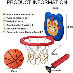 Toddler Basketball Hoop Indoor for Kids, SuyuanArt Portable Wall Mount Baby Basketball Hoop Goal Set,Boys Girls Toys for Ages 2-4 3-5, Christmas Birthday Gift for Toddler Age 18 Moths and Up