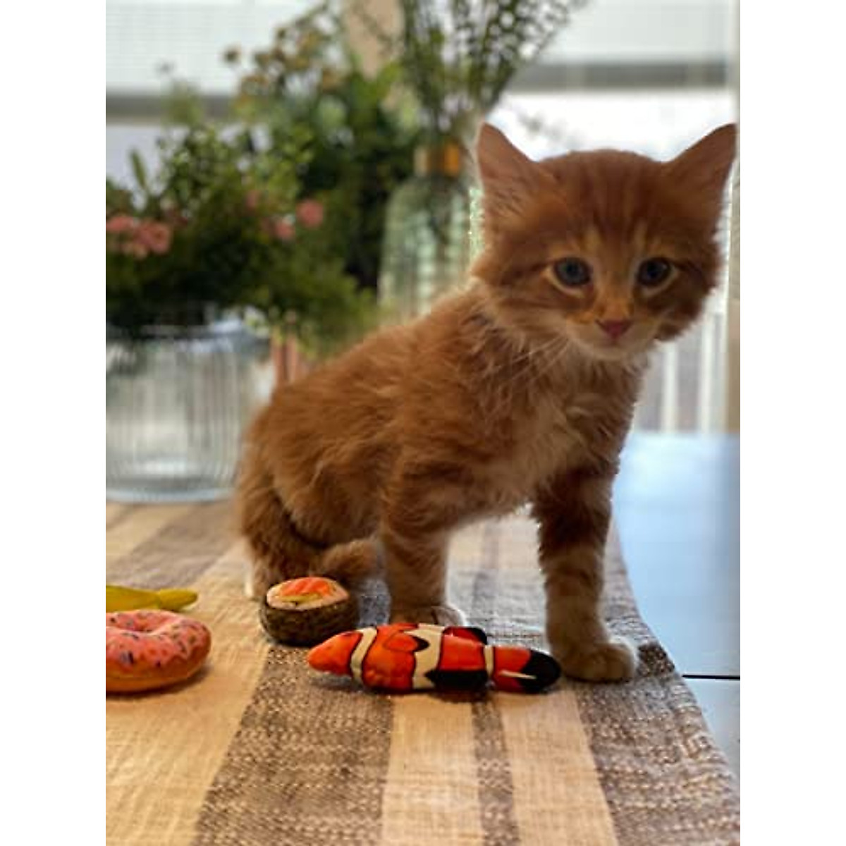 H&K Cat Toy | Clownfish | Plush Cat Toy with Catnip Inside | Funny Realistic Cat Gift | Fun, Durable, and Safe | Huxley & Kent Cat Toys