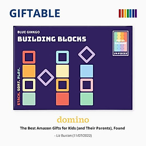 BLUE GINKGO Silicone Rainbow Blocks - Giftable Soft Blocks for Kids | BPA Free Silicone Blocks | Montessori Blocks, Silicone Rainbow Stacking Toy with Sorting Tray (24 PC - Pastel)
