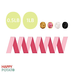 HAPPY POTATO 1 LB Gold Shredded Paper for Gift Baskets, Crinkle Cut Paper Shred Filler, Crinkle Paper for Gift Wrapping