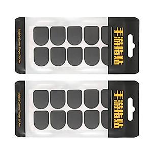 Healifty 20 Pieces Gaming Finger Sleeves Anti- Sweat Disposable Seamless Touchscreen Finger Covers Stickers Carbon Fiber Controllers Finger Thumb for Mobile Phone Game